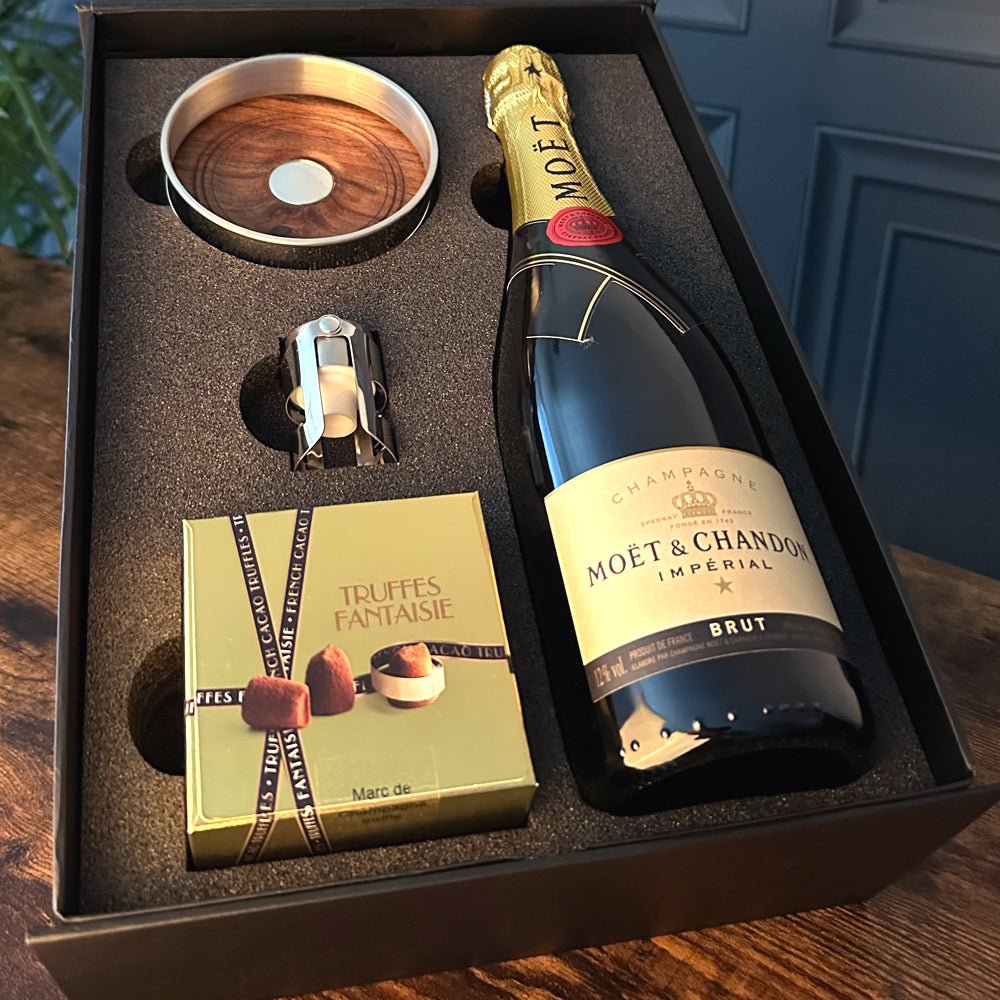 Luxury Champagne Gift Set Includes Bottle, Pewter Bottle Coaster, Pewt ...