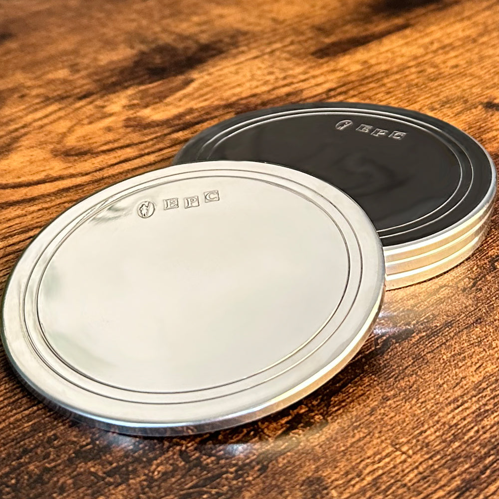 Pewter Coasters for Bottle Or Tumblers (Set of 4) - UK-englishpewter