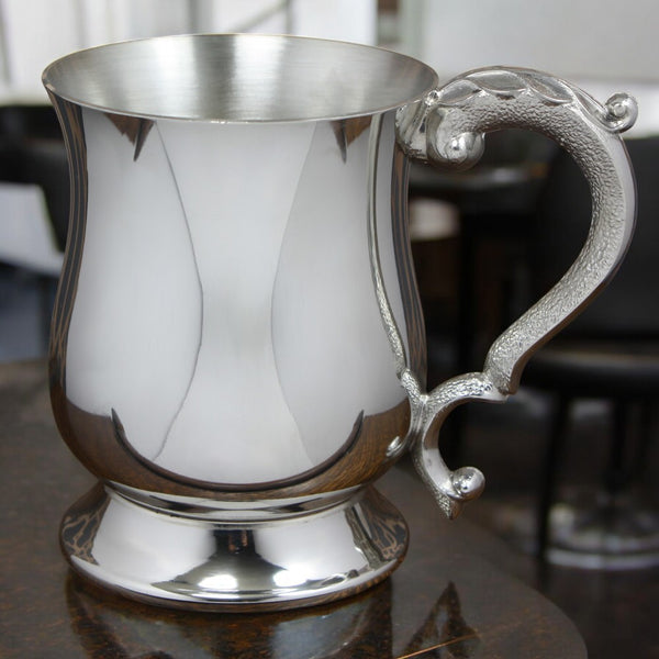 1 Pint* Pewter Beer Mug Tankard - Georgian Design - UK-englishpewter