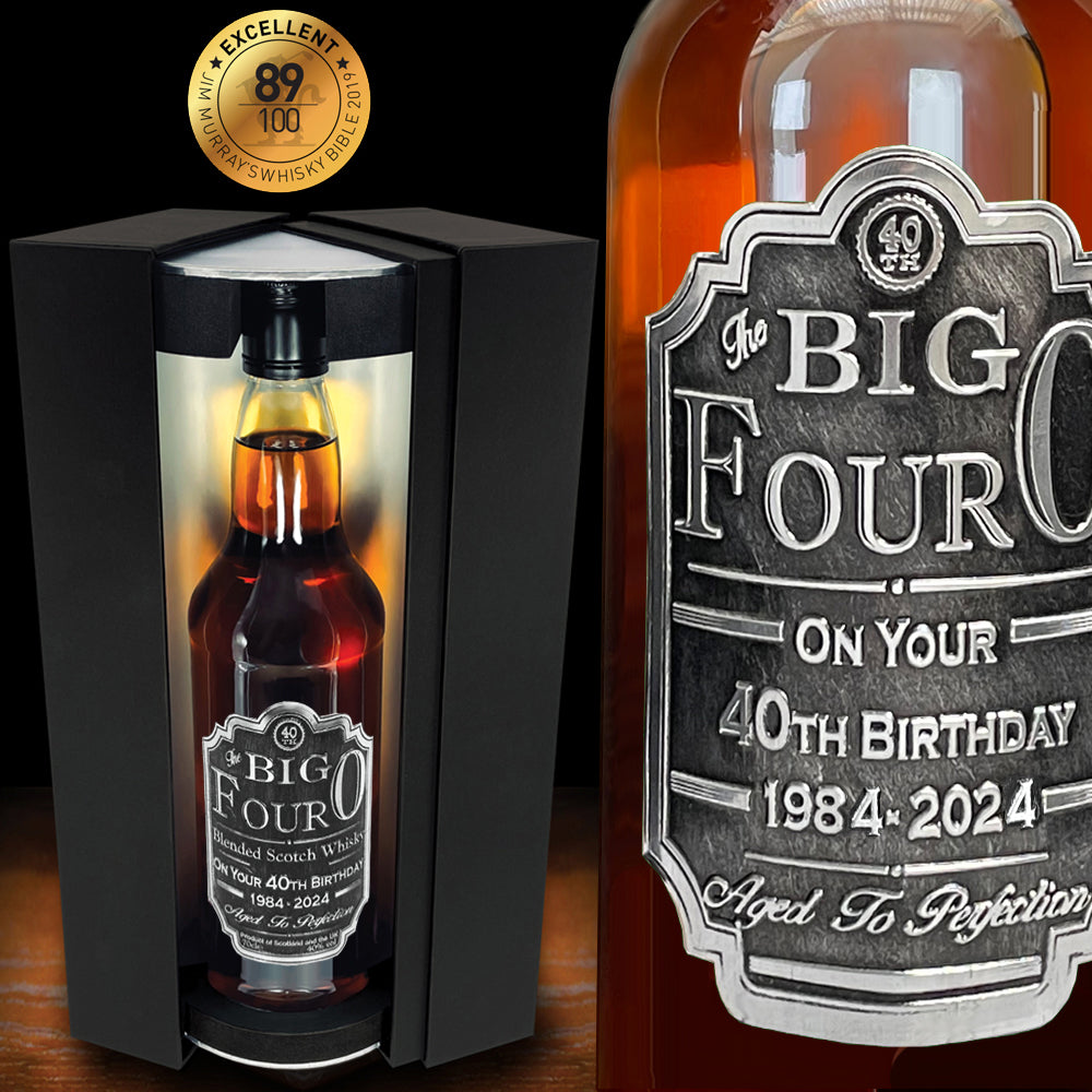40th Birthday Whisky Gift Set Bottle & Box 1984 - UK-englishpewter