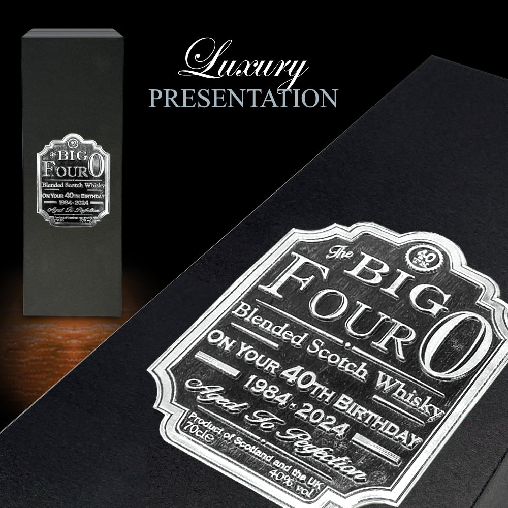 40th Birthday Whisky Gift Set Bottle & Box 1984 - UK-englishpewter