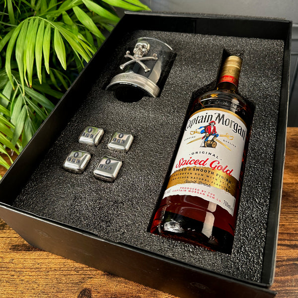 Luxury Rum Gift Set Includes Bottle, Glass and Ice Stones - UK ...
